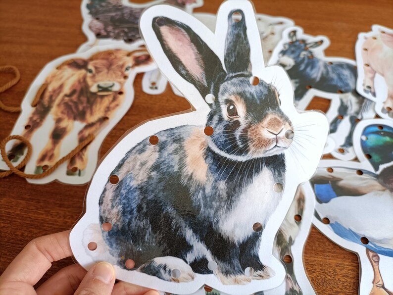 Farm Animals Lacing Cards | Fine Motor Skills Activity | Montessori ...