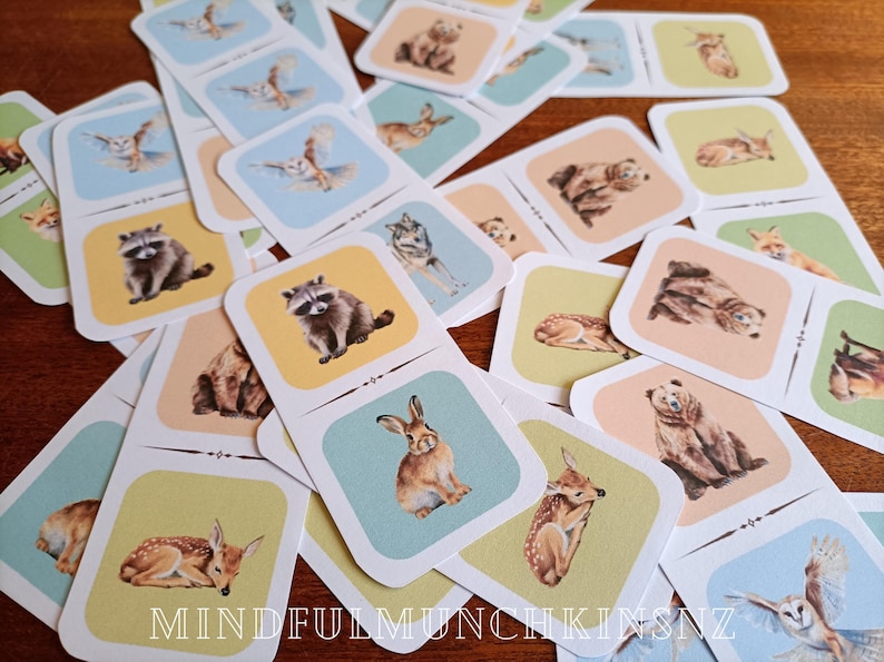 Woodland Animals Dominoes | Printable Dominoes for Toddlers ...