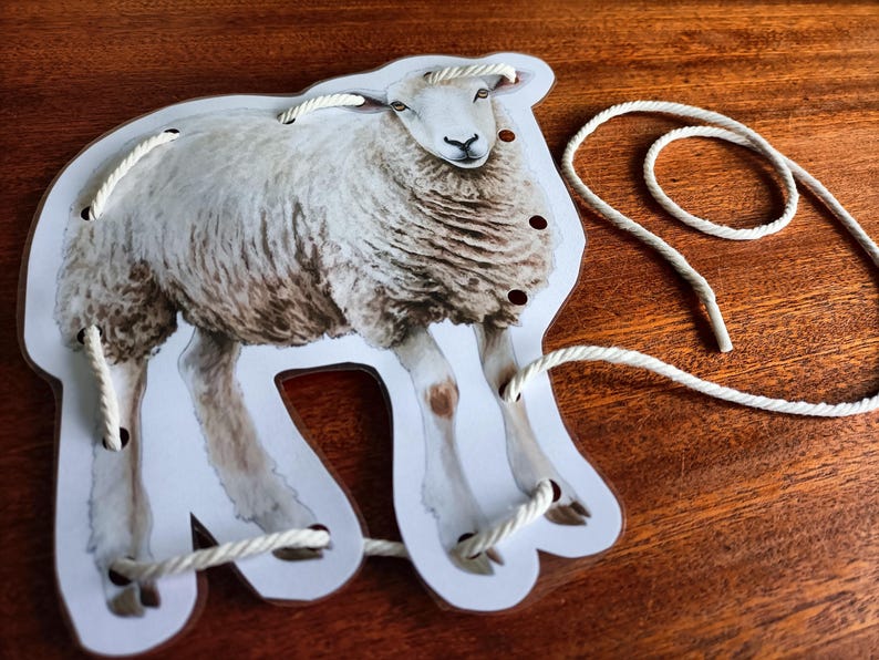 Farm Animals Lacing Cards | Fine Motor Skills Activity | Montessori ...