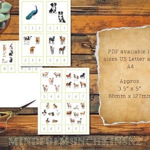 Farm Animals Count and Clip Cards for Toddlers and Preschoolers ...