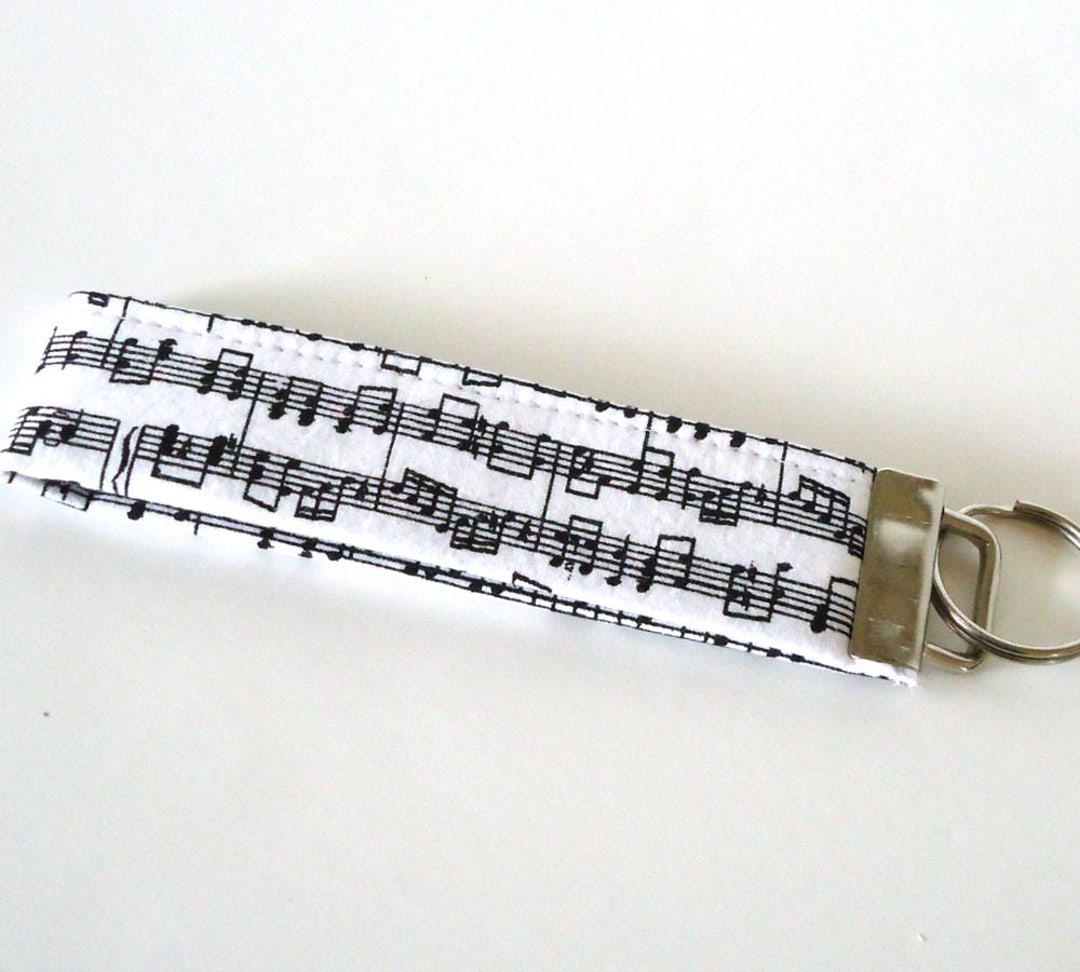 Keyring Wristlet With Music Notes, Crinkle Fidget Toy Key Fob, Gift for ...