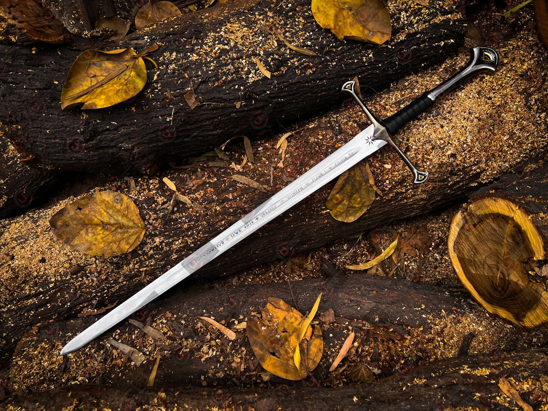 ANDURIL Sword of Strider, HANDMADE Custom Engraved Sword LOTR Sword ...