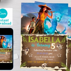 Editable Raya Birthday Invitation Template, Printable Birthday Party ...