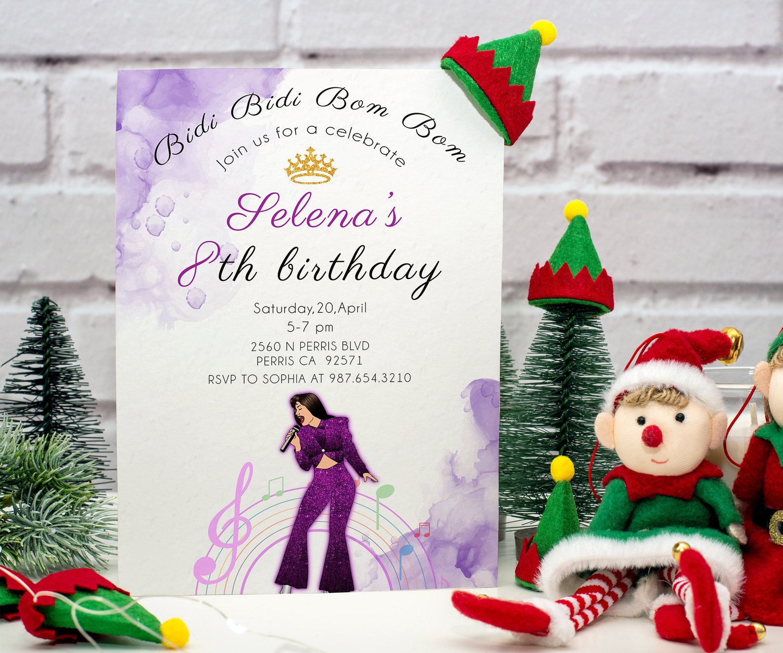 Editable Selena Birthday Invitation Template, Printable Birthday Party ...