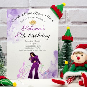 Editable Selena Birthday Invitation Template, Printable Birthday Party ...