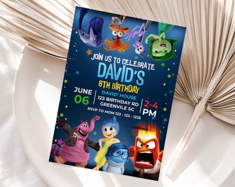 Inside Out 2 Invitation Printable and Downloadable Inside Out 2 ...