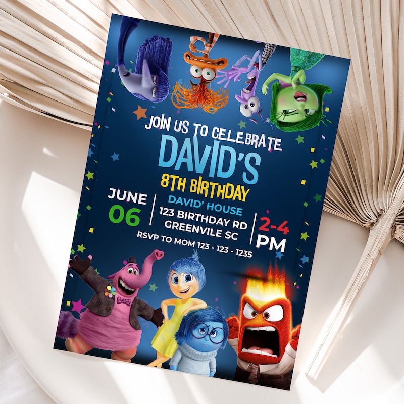 Custom 2 Sibling Birthday Invite - Etsy