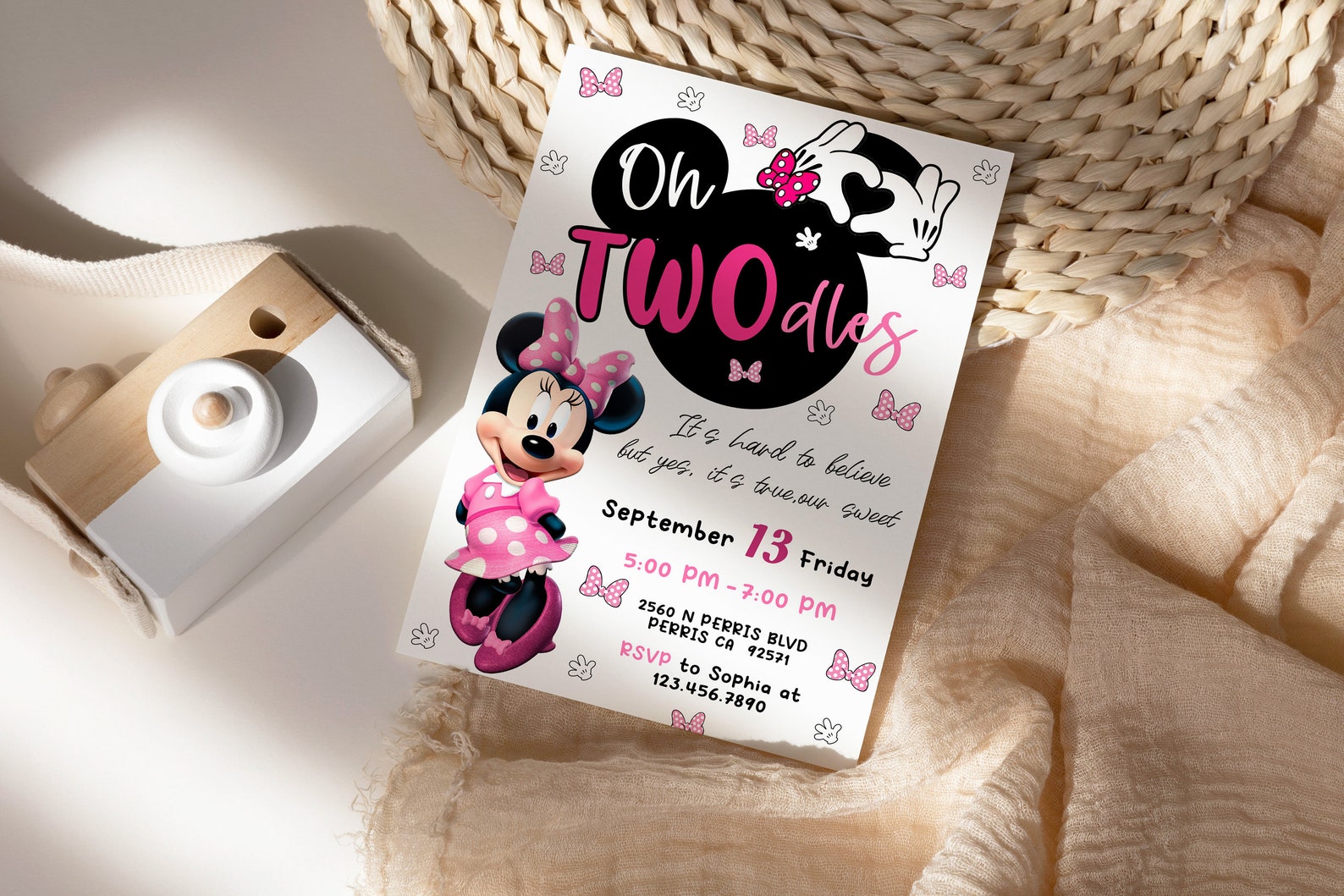 Mouse Birthday Invitation Template, Printable Kids Party Invite ...