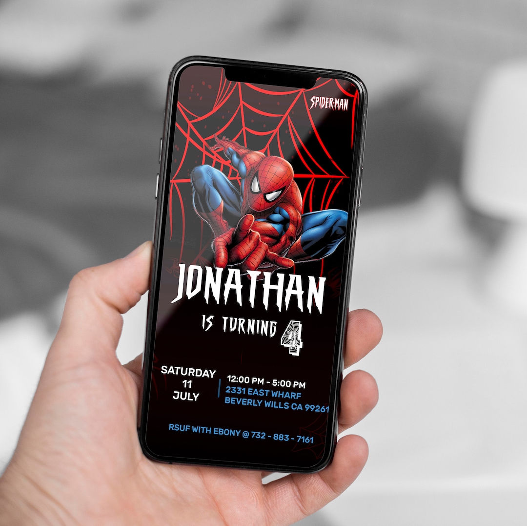 Editable Mobile Birthday Invitation Template, Birthday Party ...