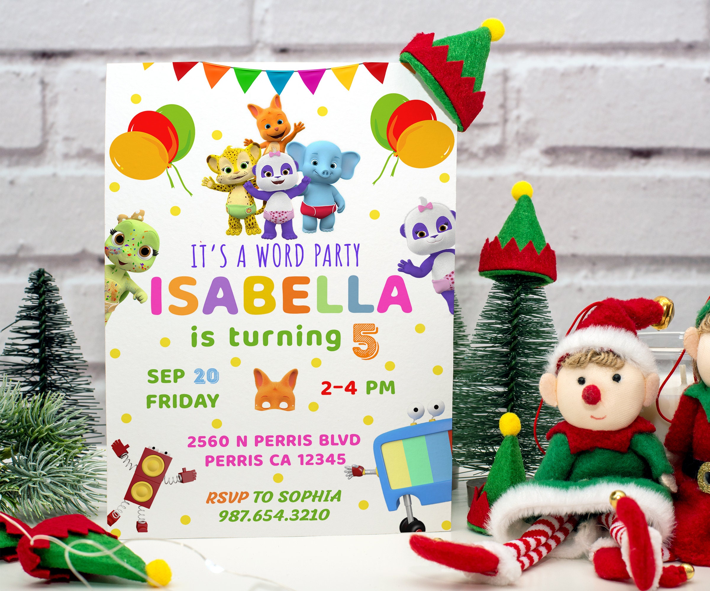 Editable Word Party Birthday Invitation Template, Printable Birthday ...