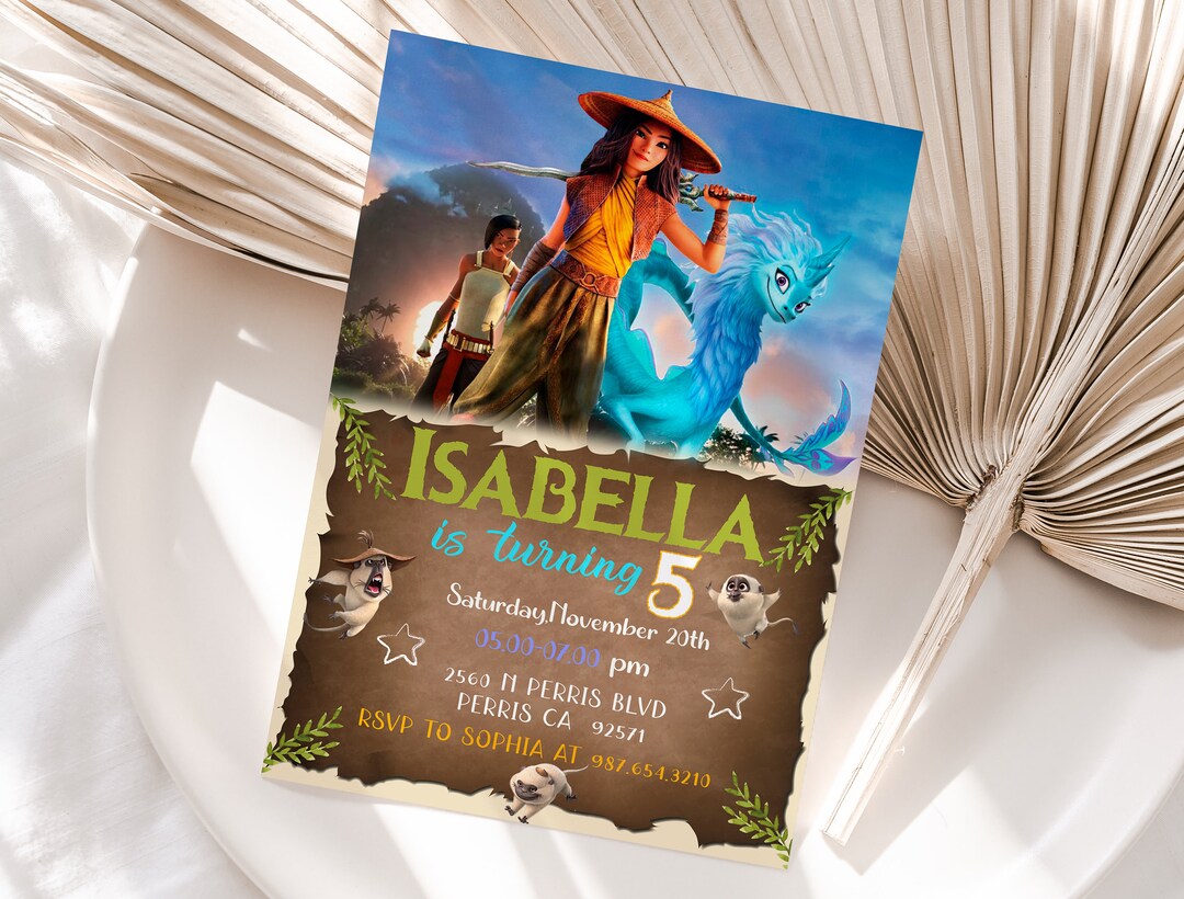 Editable Raya Birthday Invitation Template, Printable Birthday Party ...