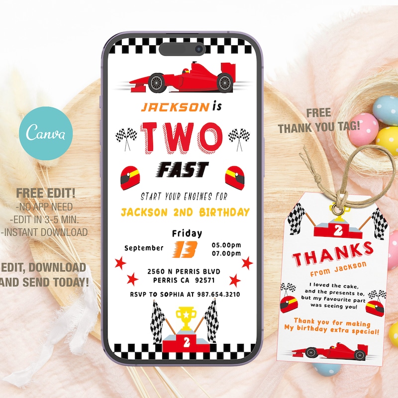 Two Fast Birthday - Etsy
