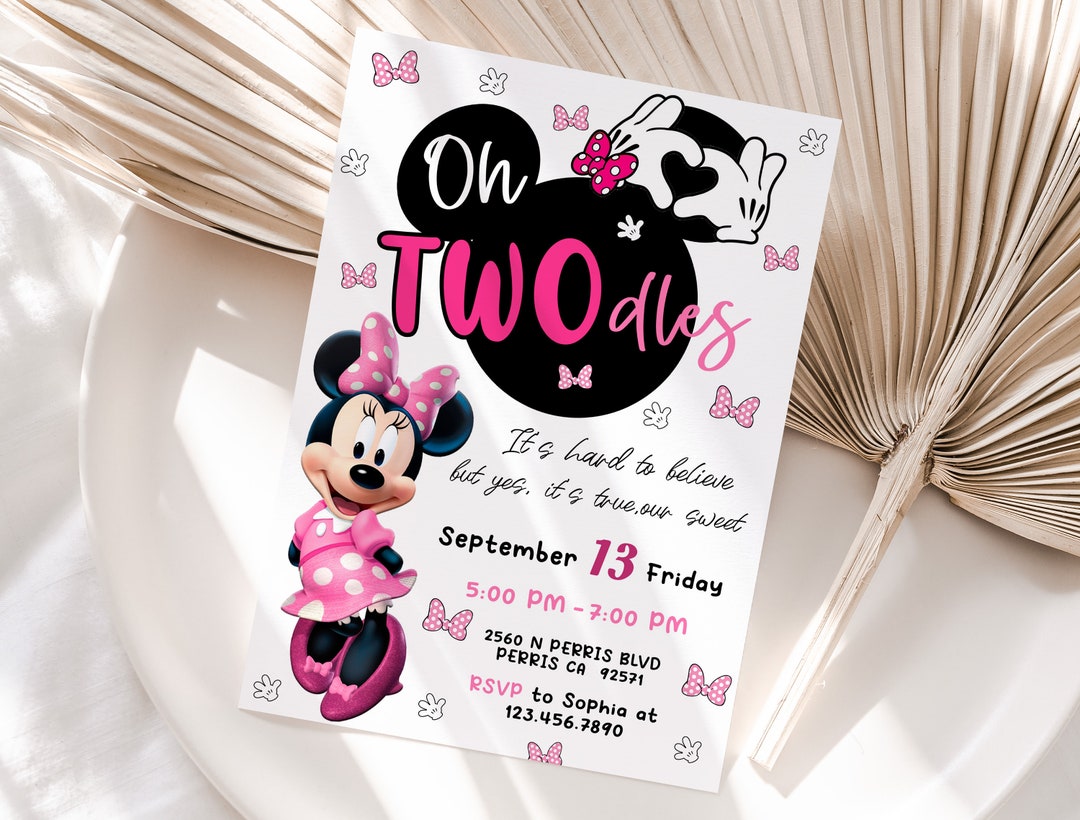 Mouse Birthday Invitation Template, Printable Kids Party Invite ...