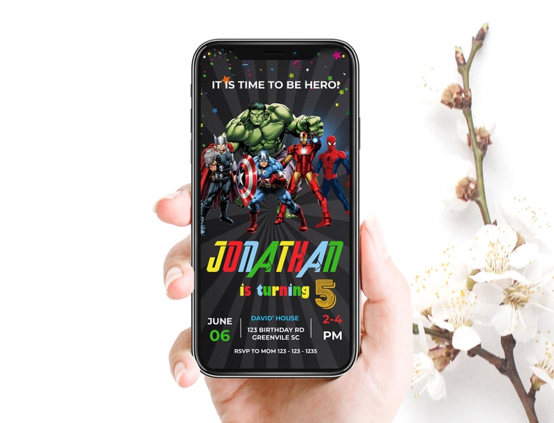 Editable Mobile Birthday Invitation Template, Birthday Party ...