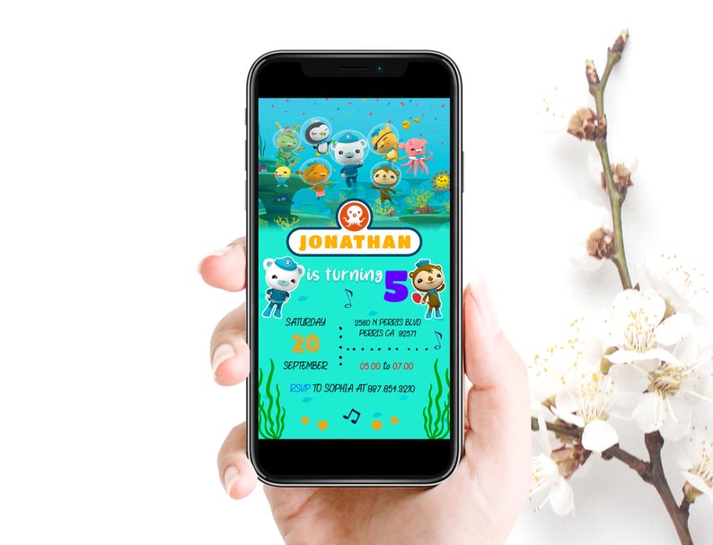 The Octonauts Birthday Invitation Template, Kids Party Evite (digital ...