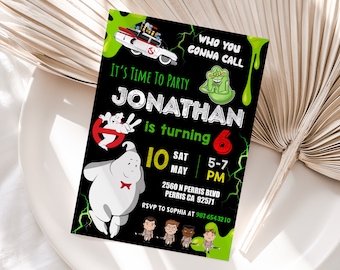 Editable Mobile Ghostbusters Birthday Invitation Template, Birthday ...