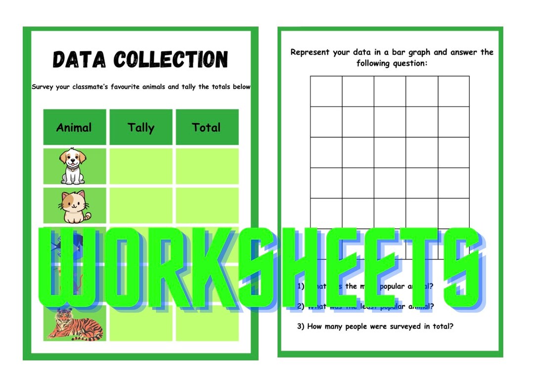 Advanced Grade 2/3 Mathematics Worksheets Data - Etsy