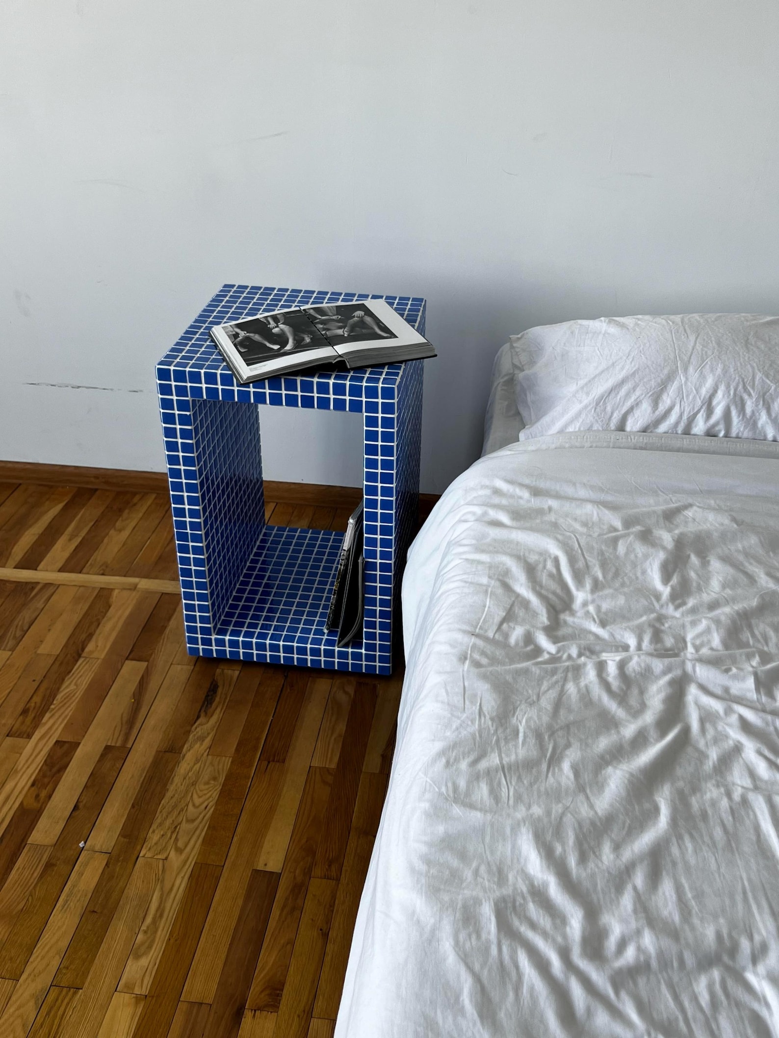 Tiled Coffee Table. Blue Tile Table. Home Decor. Futuristic Table ...