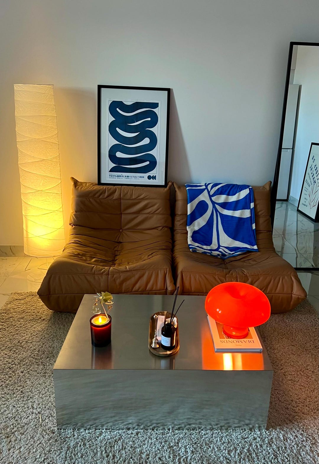 Aluminum Coffee Table. Table for Living Room. Side Metal Table. Home ...
