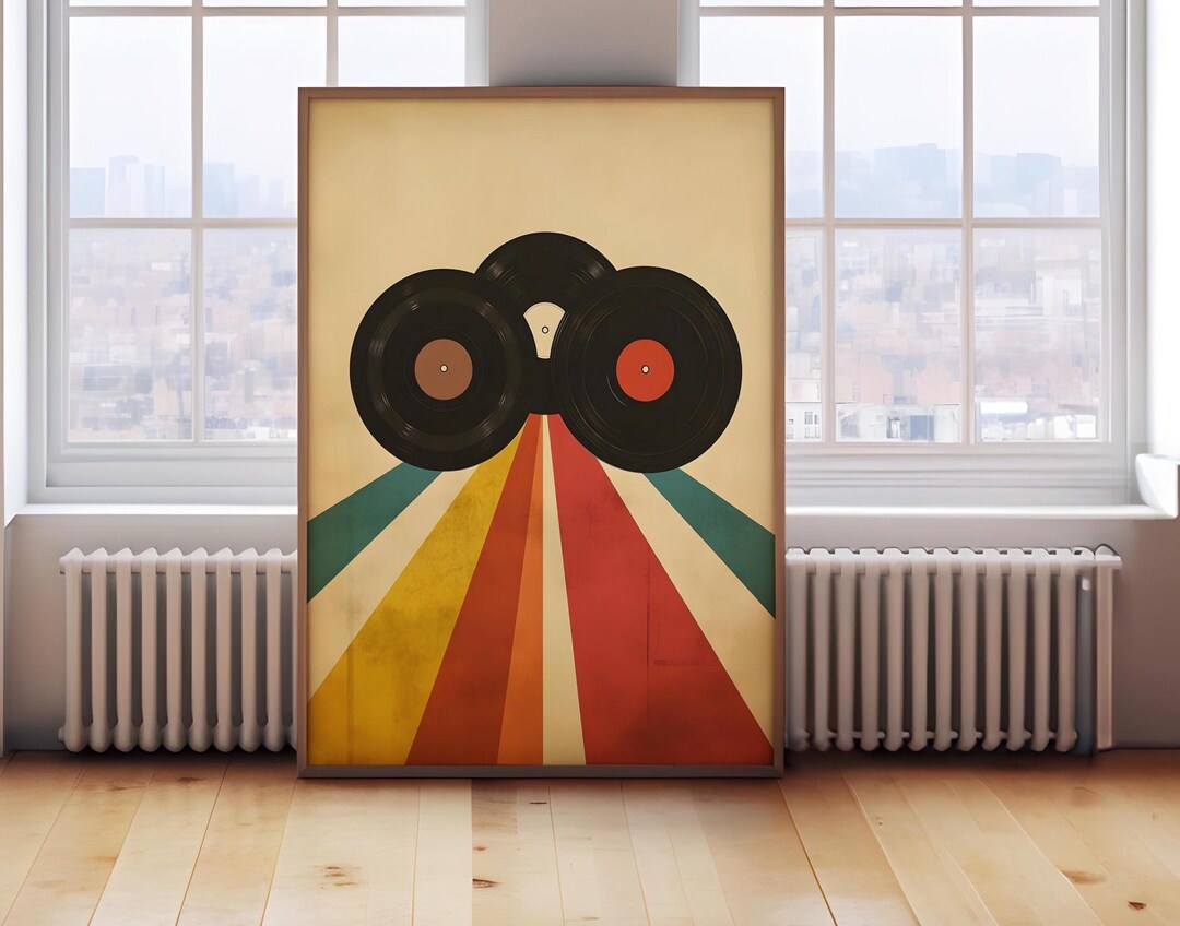 Retro Music Poster, Vintage Vinyl Wall Art, Trendy Decor, Groovy Poster ...