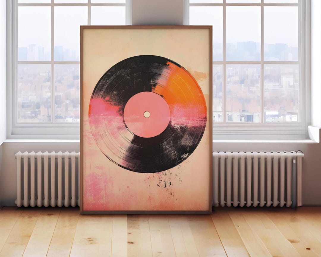 Retro Music Poster, Vintage Vinyl Record Wall Art, Trendy Preppy Prints ...