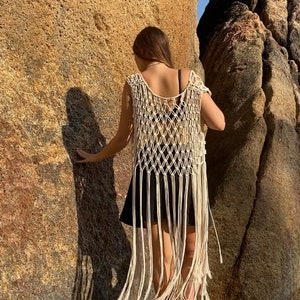Boho Style Macrame Vest - Etsy
