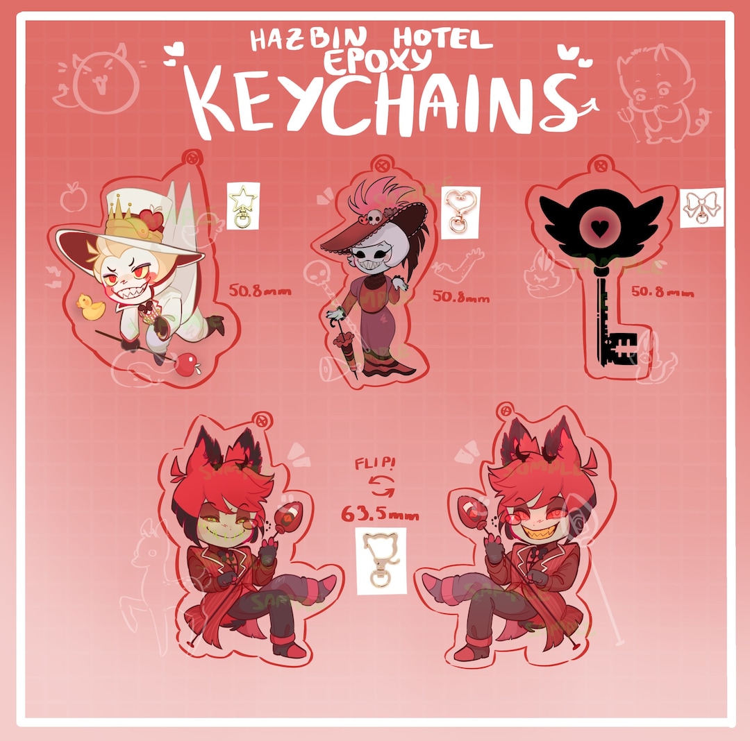Hazbin Hotel Keychains - Etsy