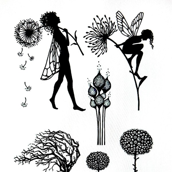 Fairy Stamp Card - Etsy