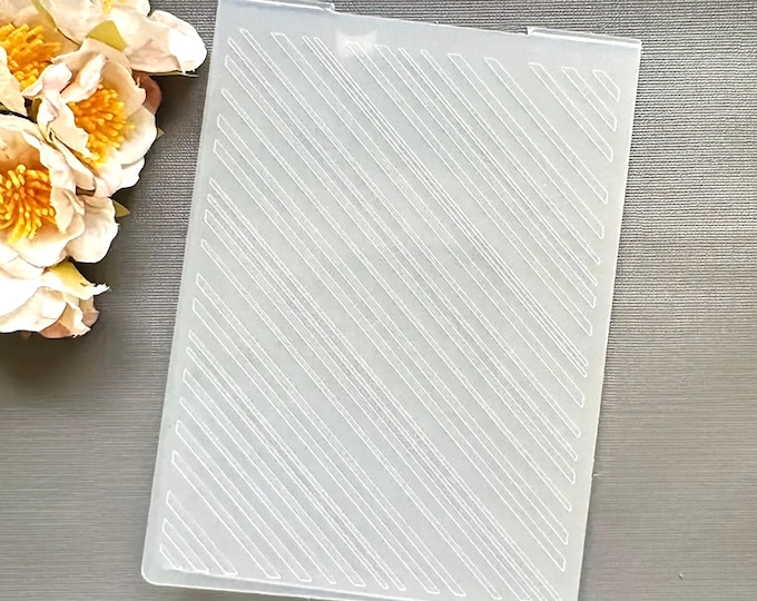Brand New, Embossing Folder, Never Been Used, Full Sheet of Diagonal Lines - Etsy