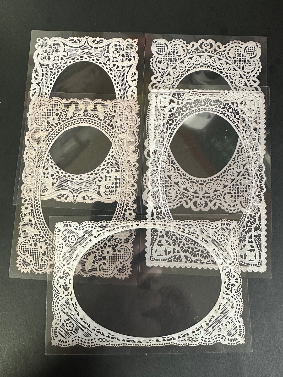 10 Pc White Lace Stickers Frames, Rectangle - Etsy