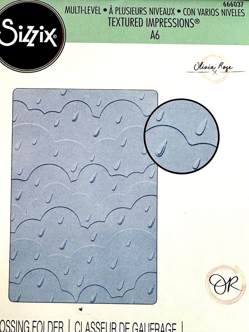 3D Embossing Folder, Brand New, Never Been Used, Rain Clouds - Etsy