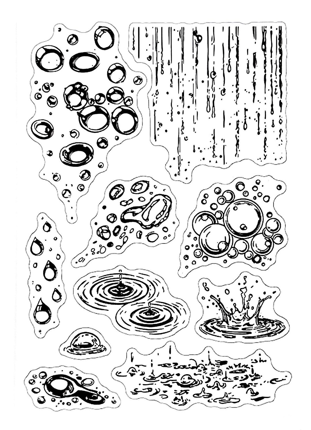 10 Pc Brand New Cling Stamp, Water Theme - Etsy