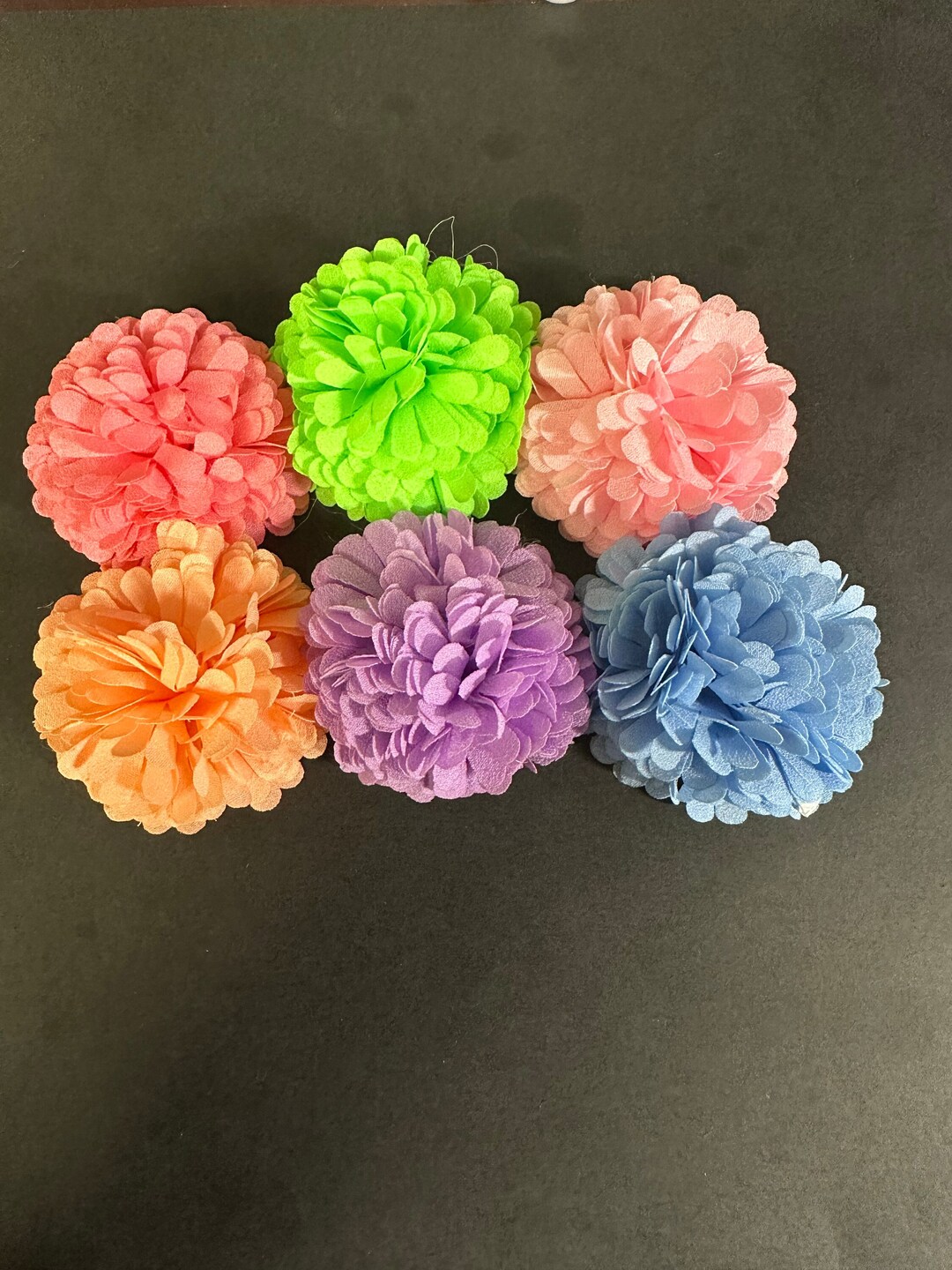 Set of 2 Silky Flowers, Rounded Petals, Chrysanthemum - Etsy