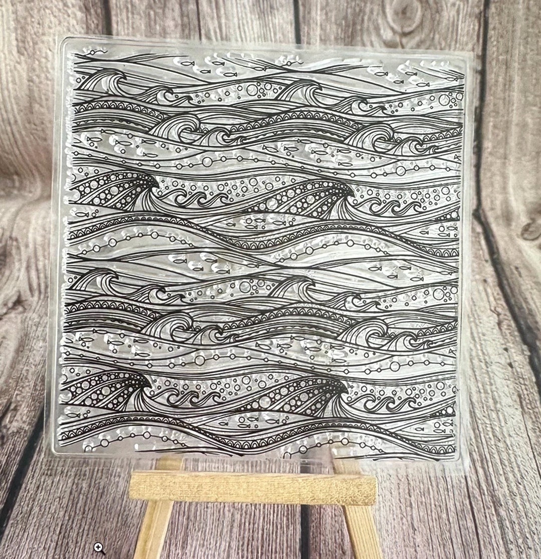 1 Pc Brand New Cling Stamp, Waves - Etsy