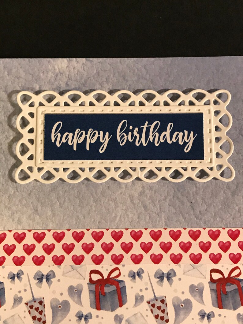 Die Cut Happy Birthday Card Lacey Frame Birthday Presents - Etsy