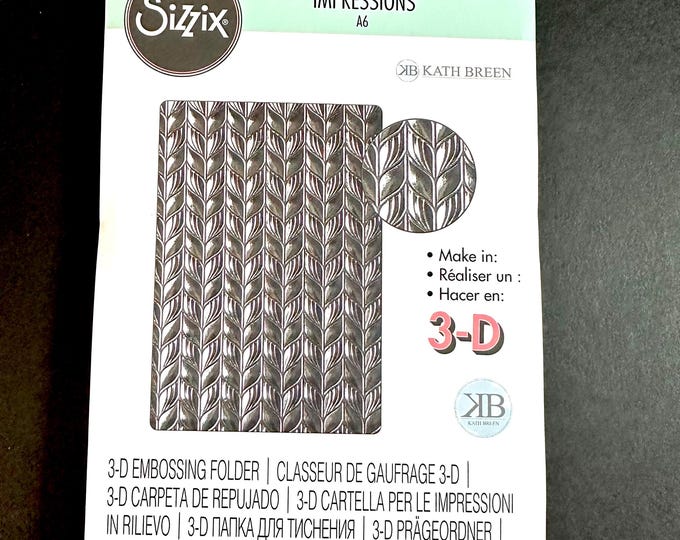 3D Embossing Folder, Brand New, Never Been Used, Linear Leaves - Etsy