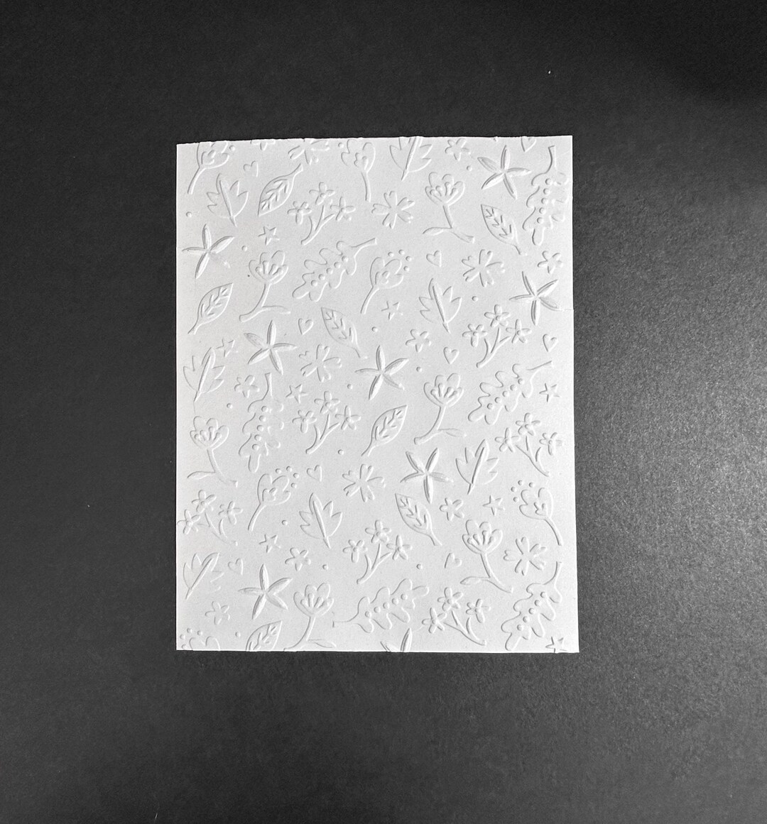 Set of 4 Embossed 3D Card Fronts, Embossed Card Sheets, Drifting Leaves ...