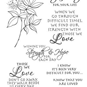 9 Pc Brand New Cling Stamp, Sentiments - Etsy