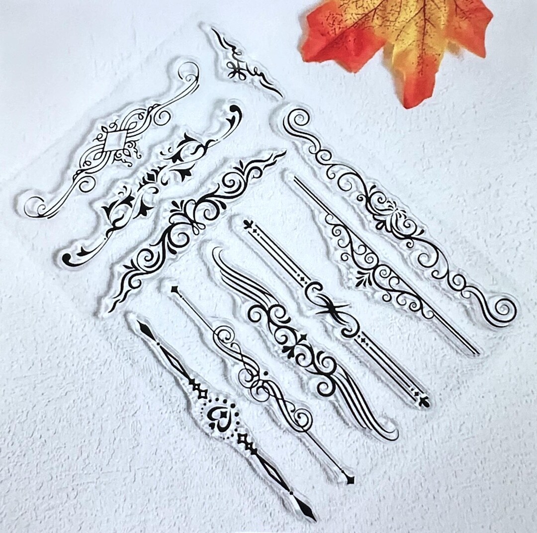 10 Pc Brand New Cling Stamp, Scroll Designs - Etsy