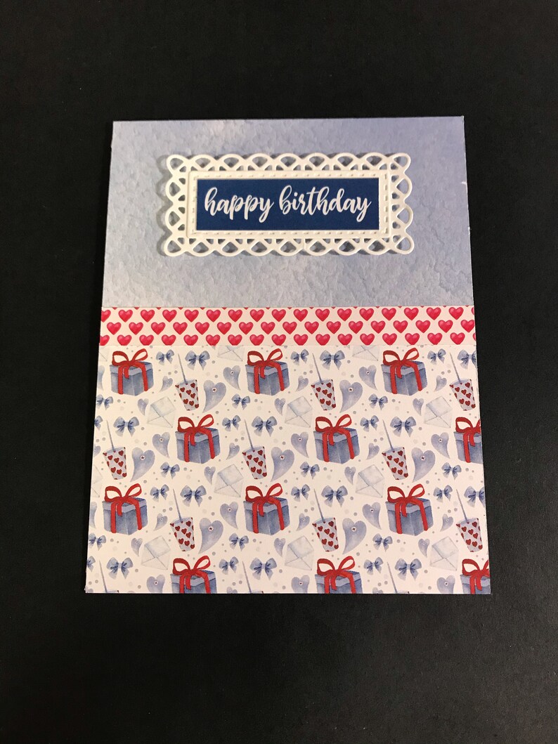 Die Cut Happy Birthday Card Lacey Frame Birthday Presents | Etsy