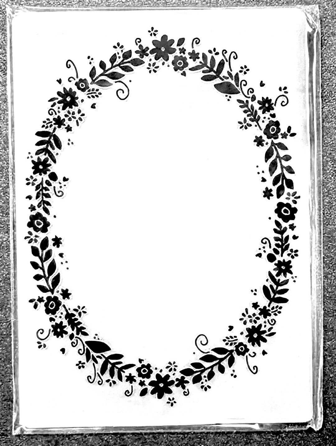 Brand New, Never Used, Embossing Folder, Flower Leaf Oval Frame - Etsy