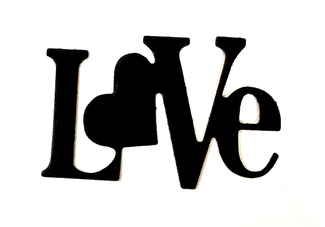 6 Die Cut Words, Embellishments, Love, - Etsy
