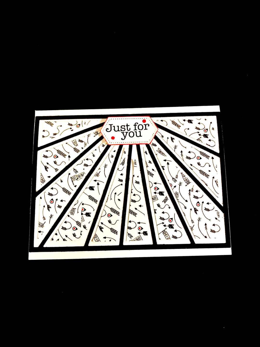 Die Cut and Layered Card Sun-raze Just for You Tag Piece - Etsy