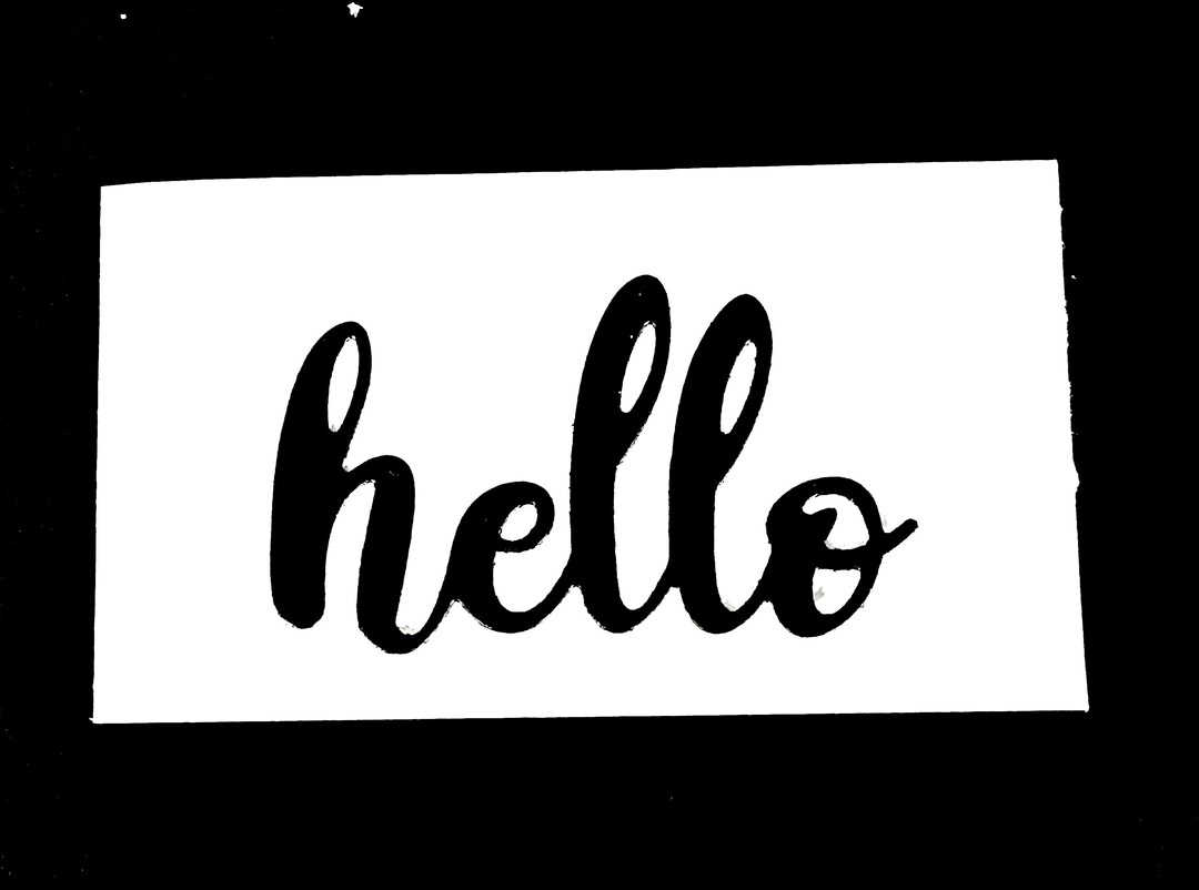 6 Die Cut Words, Hello - Etsy