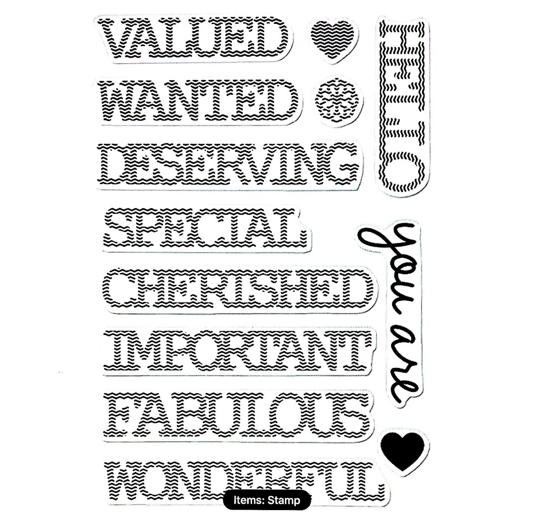 13 Piece Brand New Never Used Cling Stamps Sentiments - Etsy