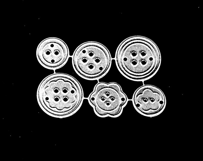 6 Pc Never Been Used Before Metal Die, Buttons - Etsy