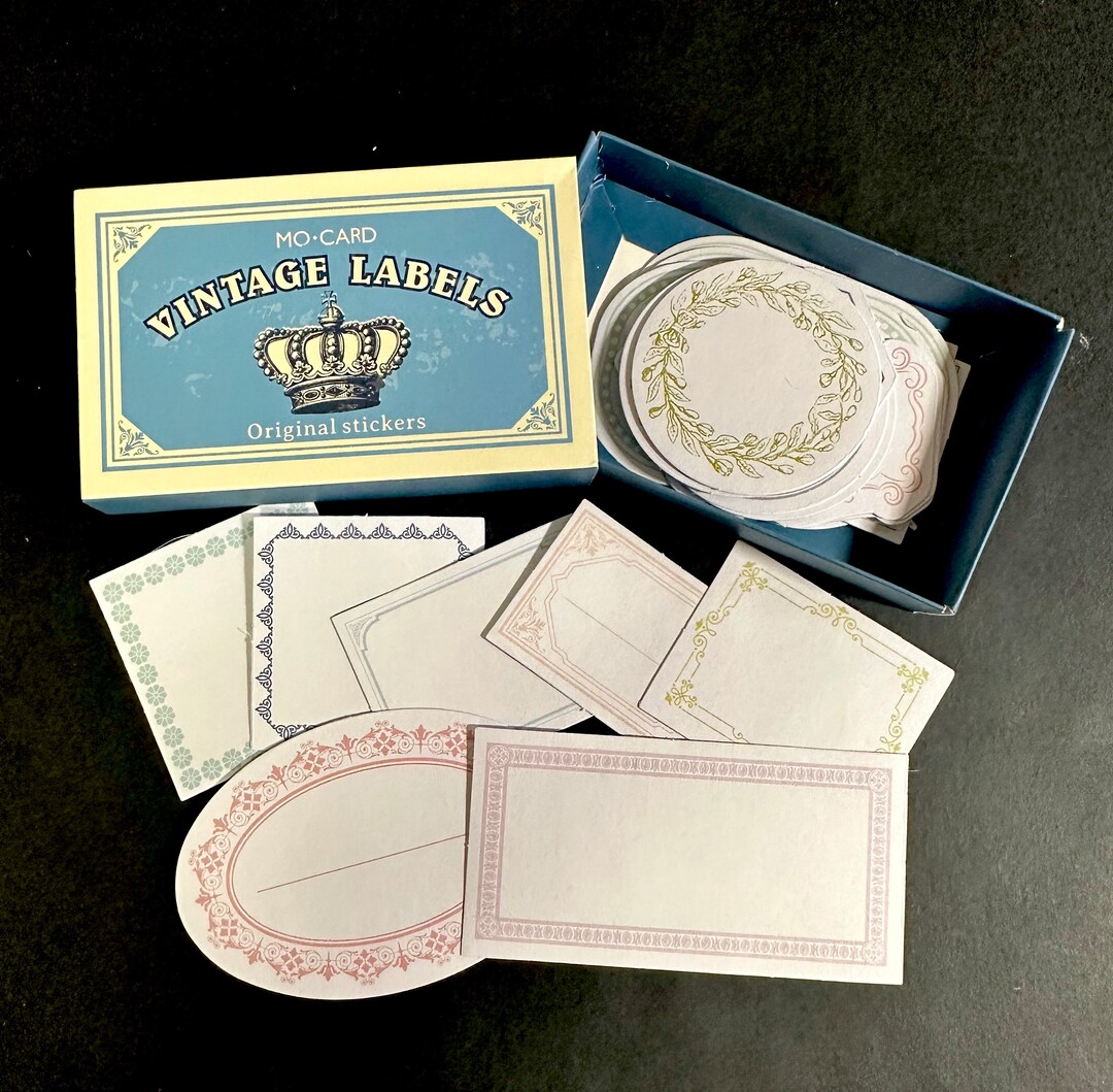 60 Piece Set of Vintage Labels, Stickers, Paper Stickers - Etsy