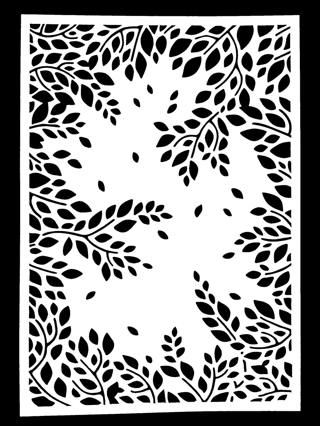1 Pc Plastic Re-useable Stencil, All Leaves - Etsy