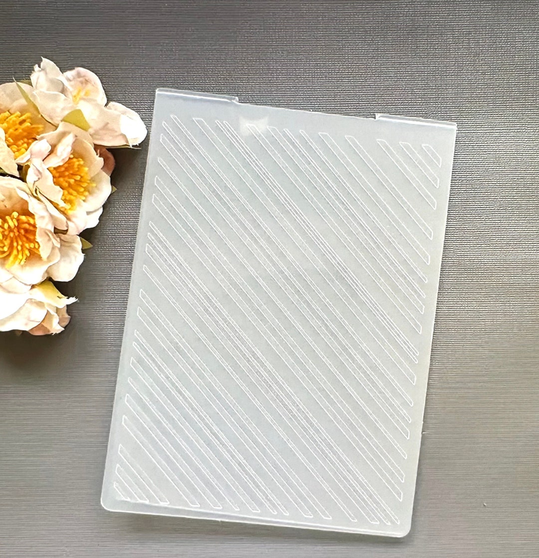 Brand New, Embossing Folder, Never Been Used, Full Sheet of Diagonal ...