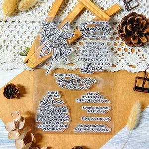 9 Pc Brand New Cling Stamp, Sentiments - Etsy